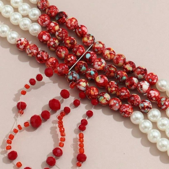 Jewelry | Vampire Bite Elegant Blood Droplets Pearl Collar Dripping Red ...
